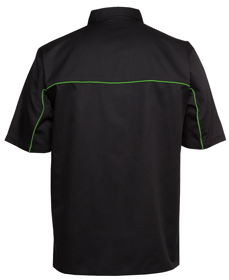 Customised Pit Crew Shirt Black / Green Piping – asracewear